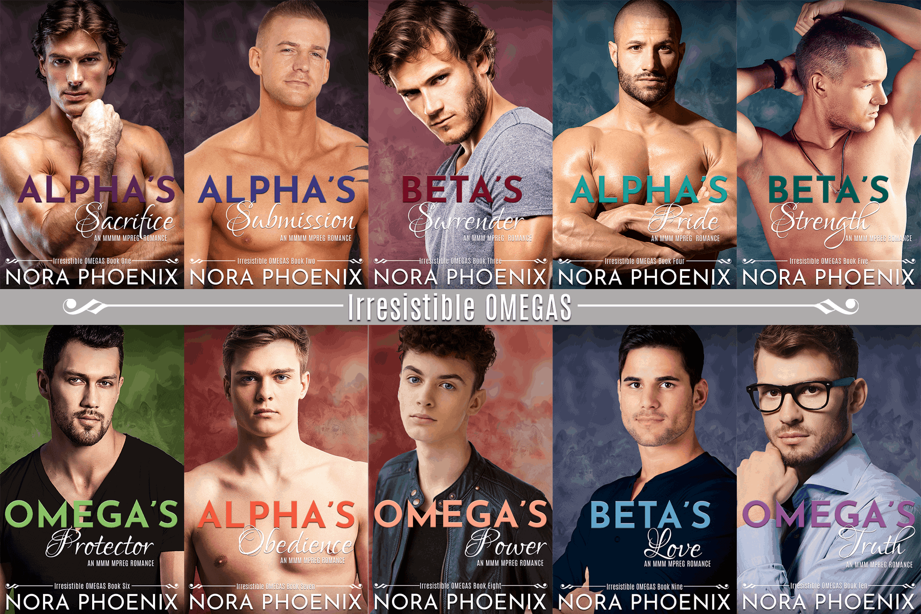 New Covers for the Irresistible Omegas Series | Nora Phoenix